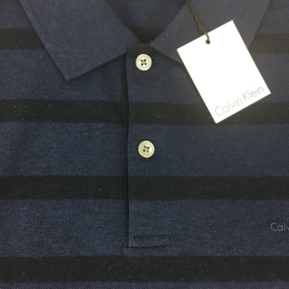 Calvin Klein | Shirts | New Calvin Klein Polo Shirt Golf Rugby Striped ...